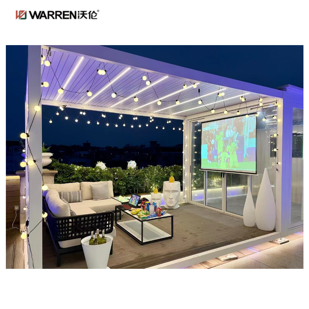 Warren 8x10 Deck Gazebo Aluminium Pergola with Louvered Roof – Warren ...
