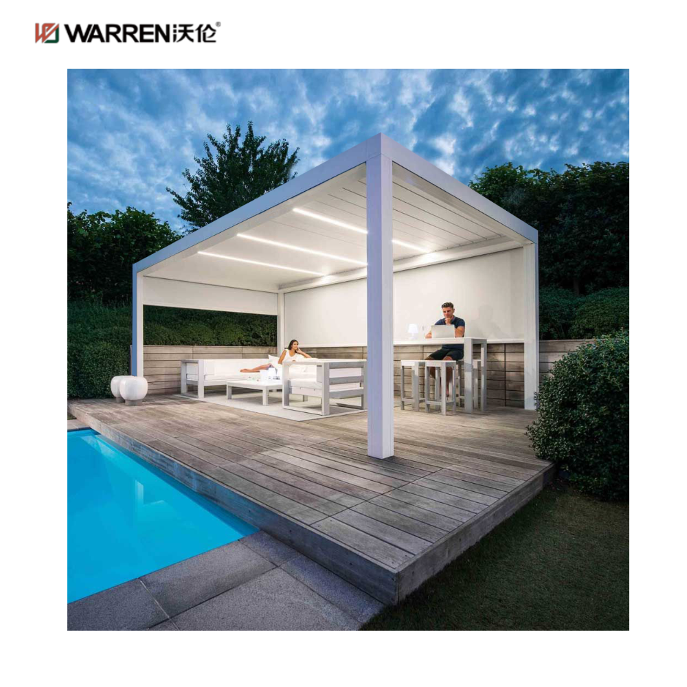 Warren 8x10 Deck Gazebo Aluminium Pergola with Louvered Roof – Warren ...